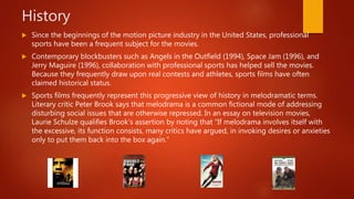 Sport Drama Genre History | PPTX