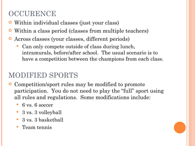 Sport Education Model | PPT