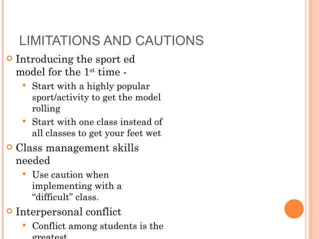 Sport Education Model | PPT