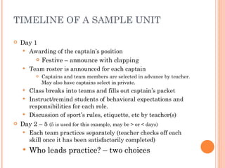 Sport Education Model | PPT