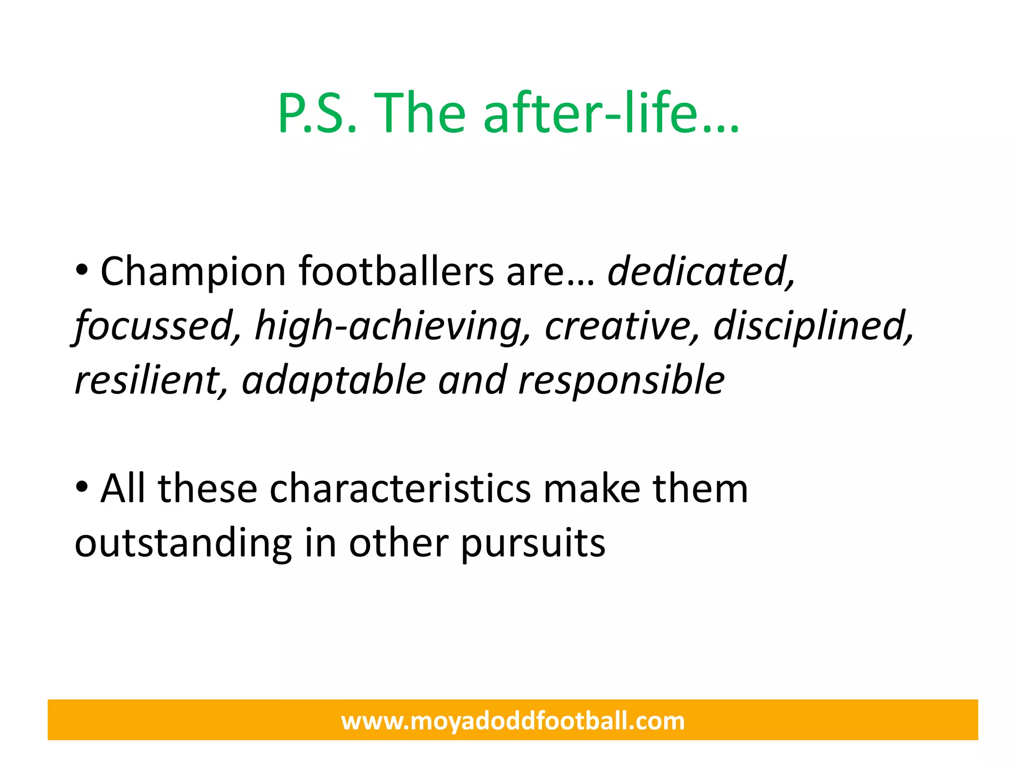 Creating Olympic athletes: a football framework | PPT