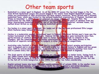 Sport in england | PPTX