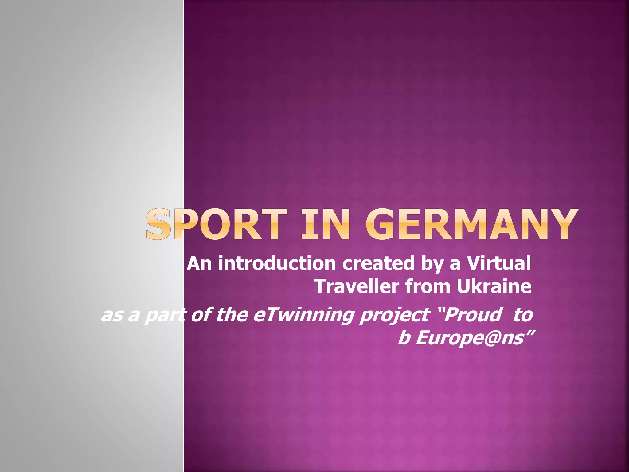 Sport in germany | PPTX