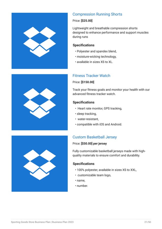 Sporting Goods Store Business Plan Example | PDF
