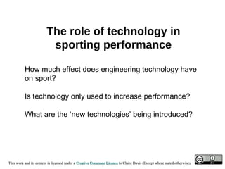 The role of technology in sporting performance | PPT