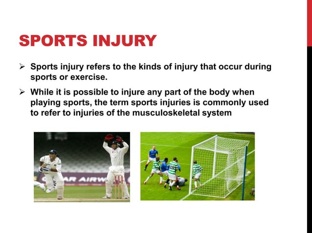Sport injuries & prevention | PPTX