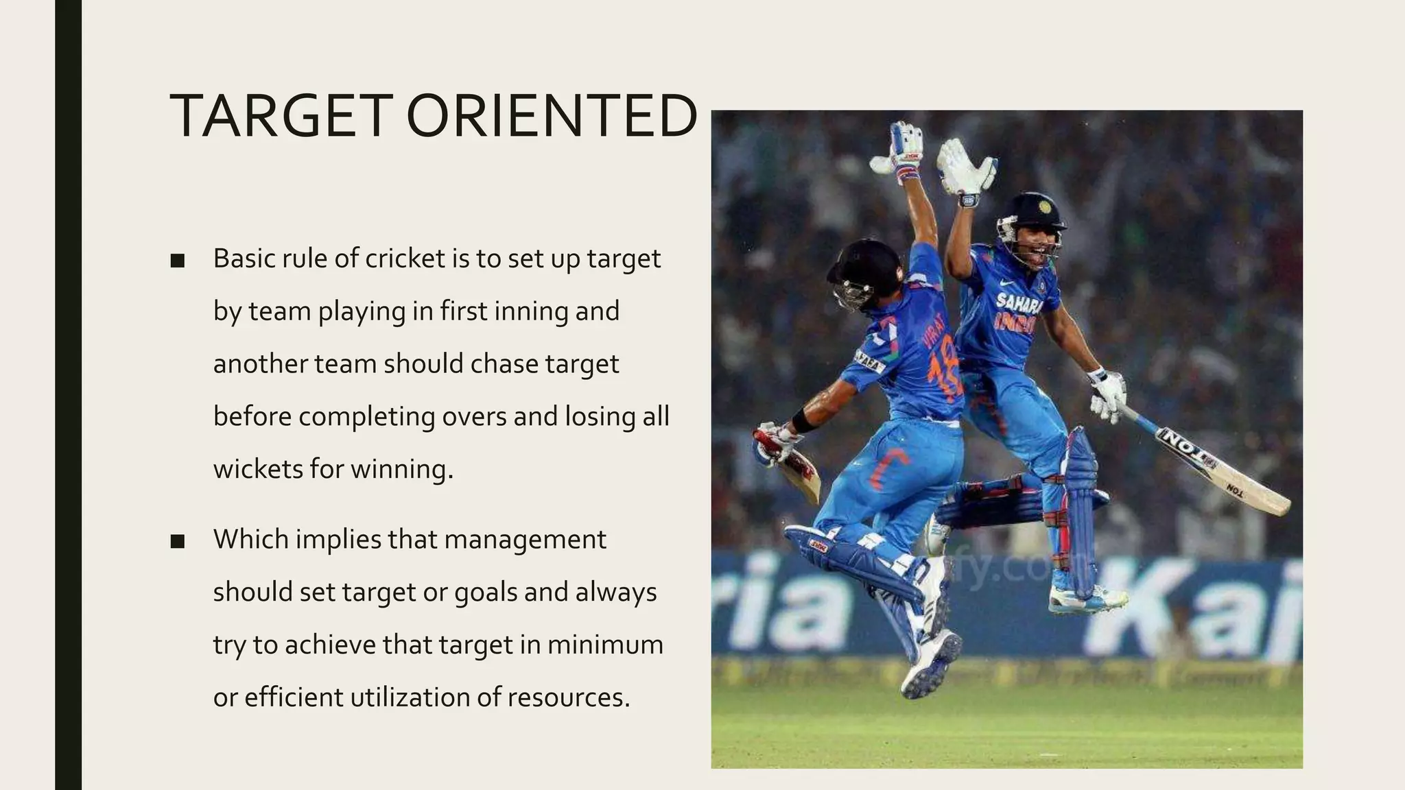 TOP MANAGEMENT LESSON FROM CRICKET | PPTX