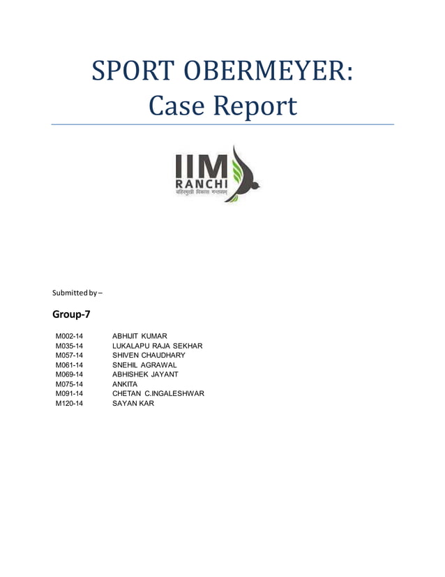 Sport Obermeyer Case Solution | DOCX | Logistics | Business