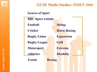 Sport On Tv Genre | PPT