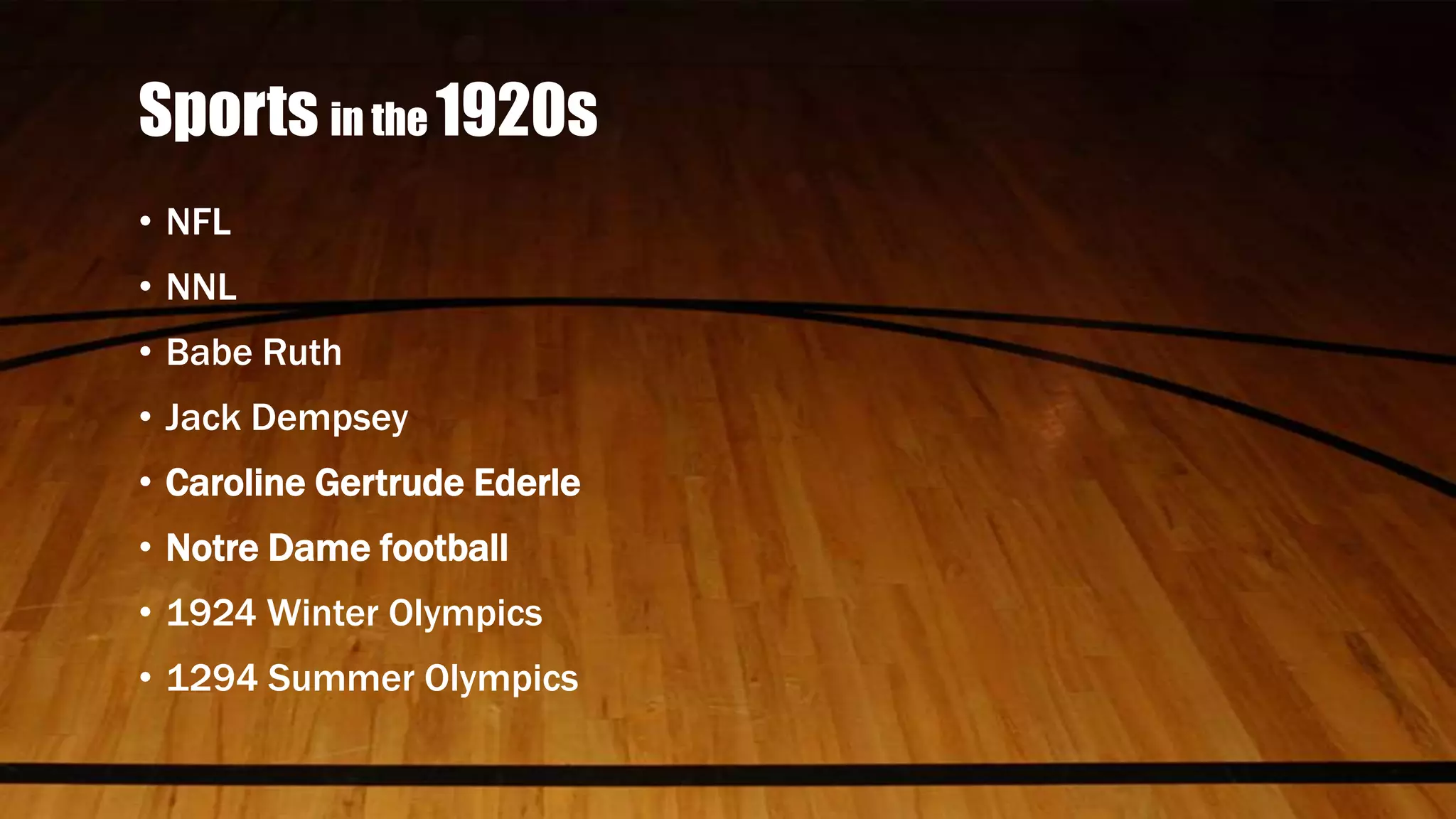 Sports in the 1920s | PPTX