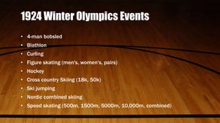 Sports in the 1920s | PPTX | Winter Olympic Sports | Olympic Sports