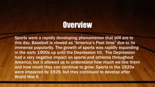 Sports in the 1920s | PPTX
