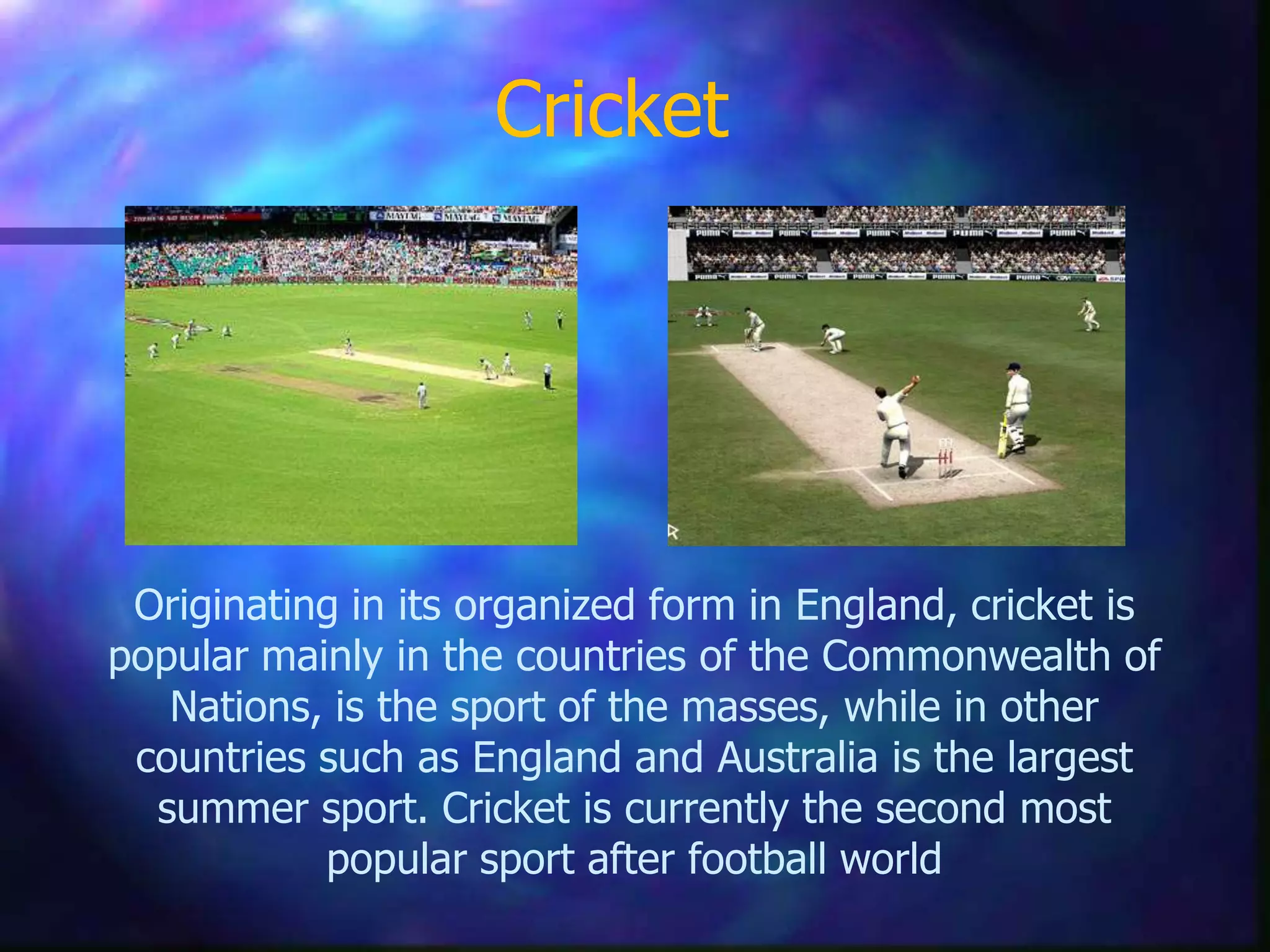 SPORTS IN ENGLAND | PPTX