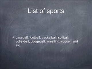 Sports | PPT