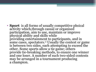 Sports | PPT