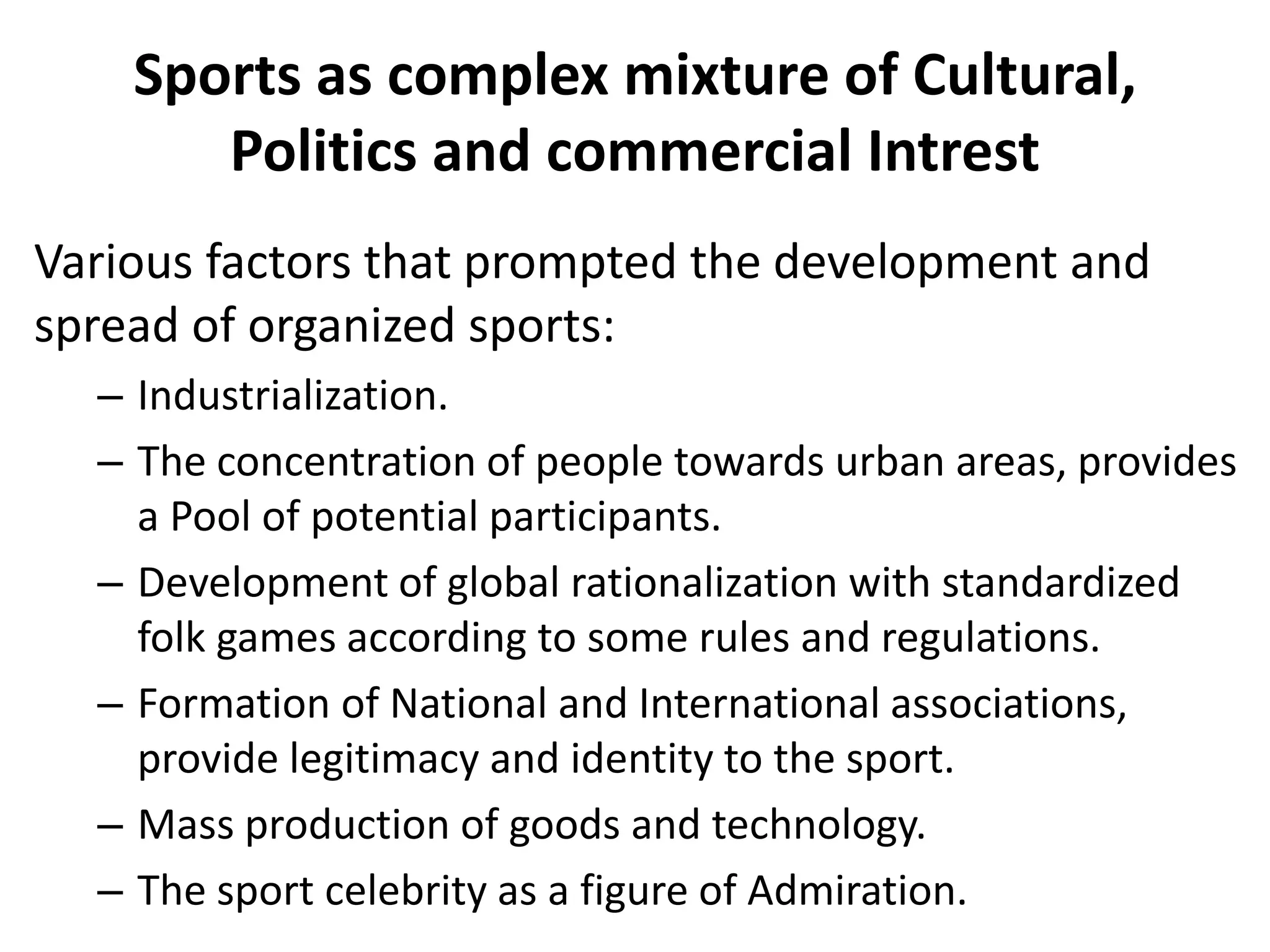 Globalization of Sports | PPTX