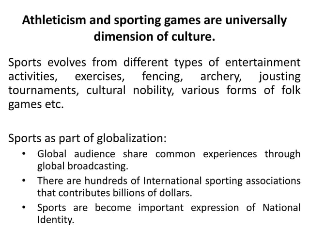 Globalization of Sports | PPTX