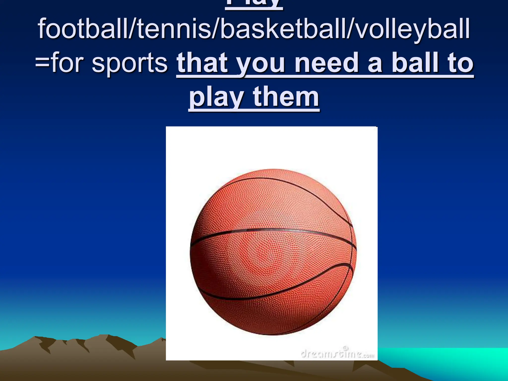 Places for sports and games in English.. | PPT