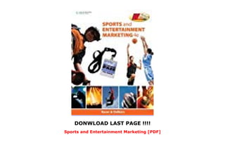 Sports and Entertainment Marketing [PDF] | PDF