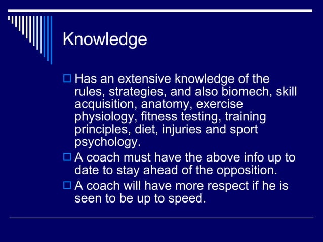 Sports Coaching Intro | PPT