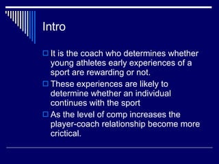 Sports Coaching Intro | PPT