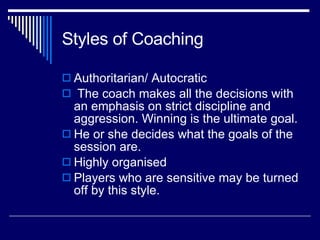 Sports Coaching Intro | PPT