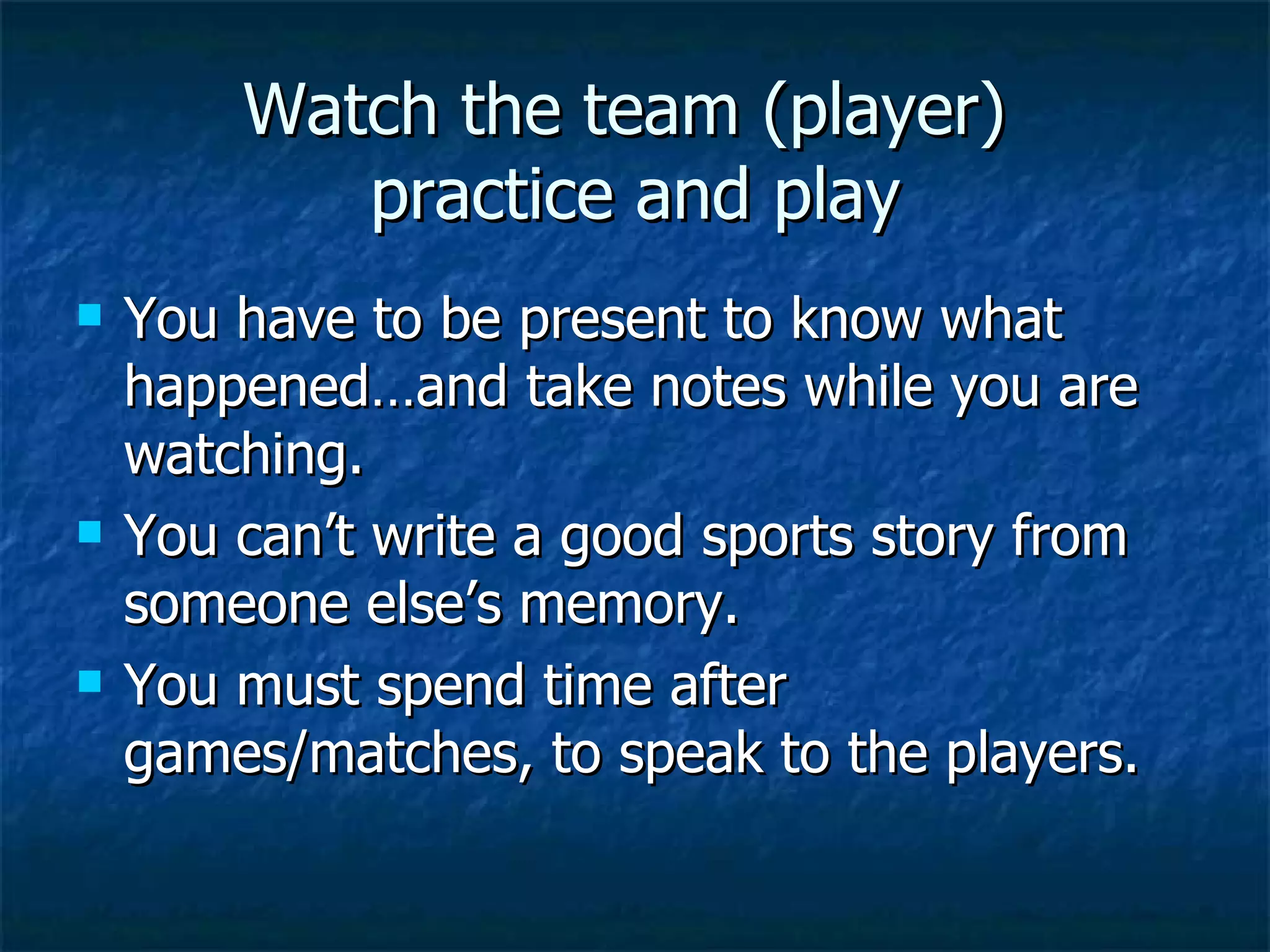 Sports Journalism | PPT