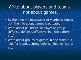 Sports Journalism | PPT