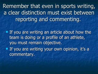 Sports Journalism | PPT