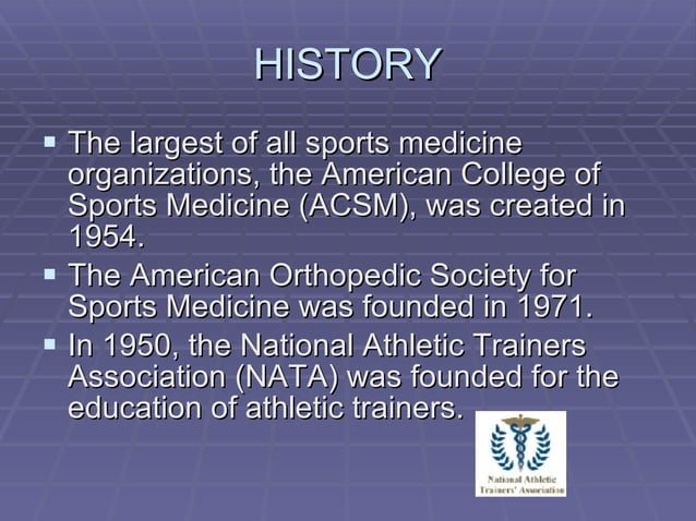 Sports Medicine The Team Approach | PPT