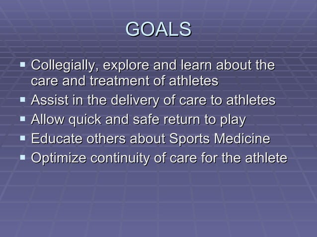 Sports Medicine The Team Approach | PPT