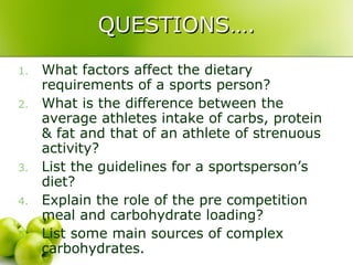 Sports Nutrition Powerpoint | PPT | Bodybuilding | Sports