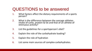 Sports nutrition year 10 | PPT