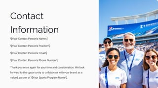 10 Slide Sports Program Pitch Deck Template | PPT