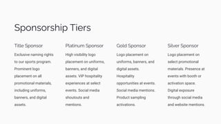 10 Slide Sports Program Pitch Deck Template | PDF