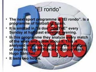 Sports Programmes | PPT