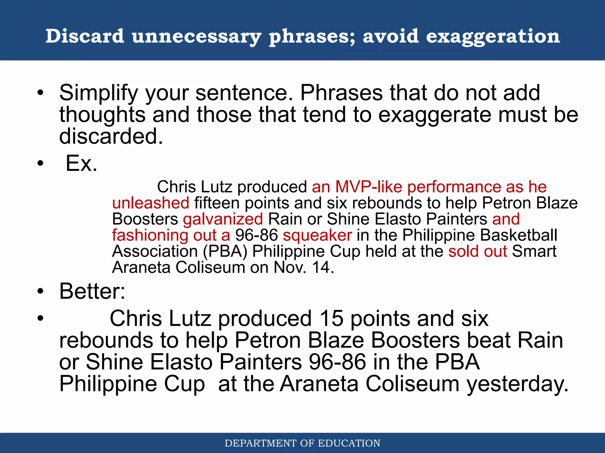 Sports writing-2019 | PPTX