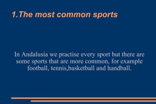 Sports in Andalusia | PPT