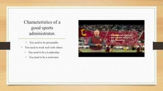 Sports administration | PPTX