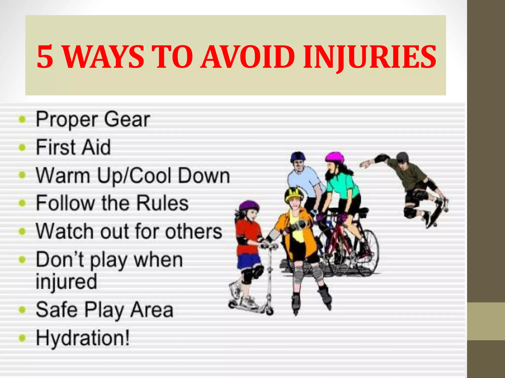 Sport safety and injury prevention | PPTX