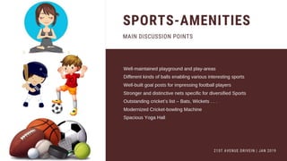 Sports Amenities at 21st Avenue DriveIn-Hyderabad-Opening Soon | PPTX