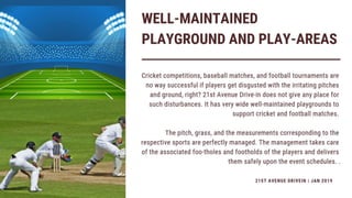 Sports Amenities at 21st Avenue DriveIn-Hyderabad-Opening Soon | PPTX