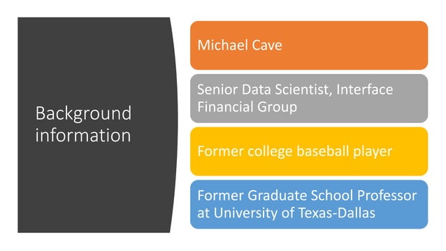 Beyond Moneyball: Data Science for Baseball in 2019 | PPTX | Baseball ...