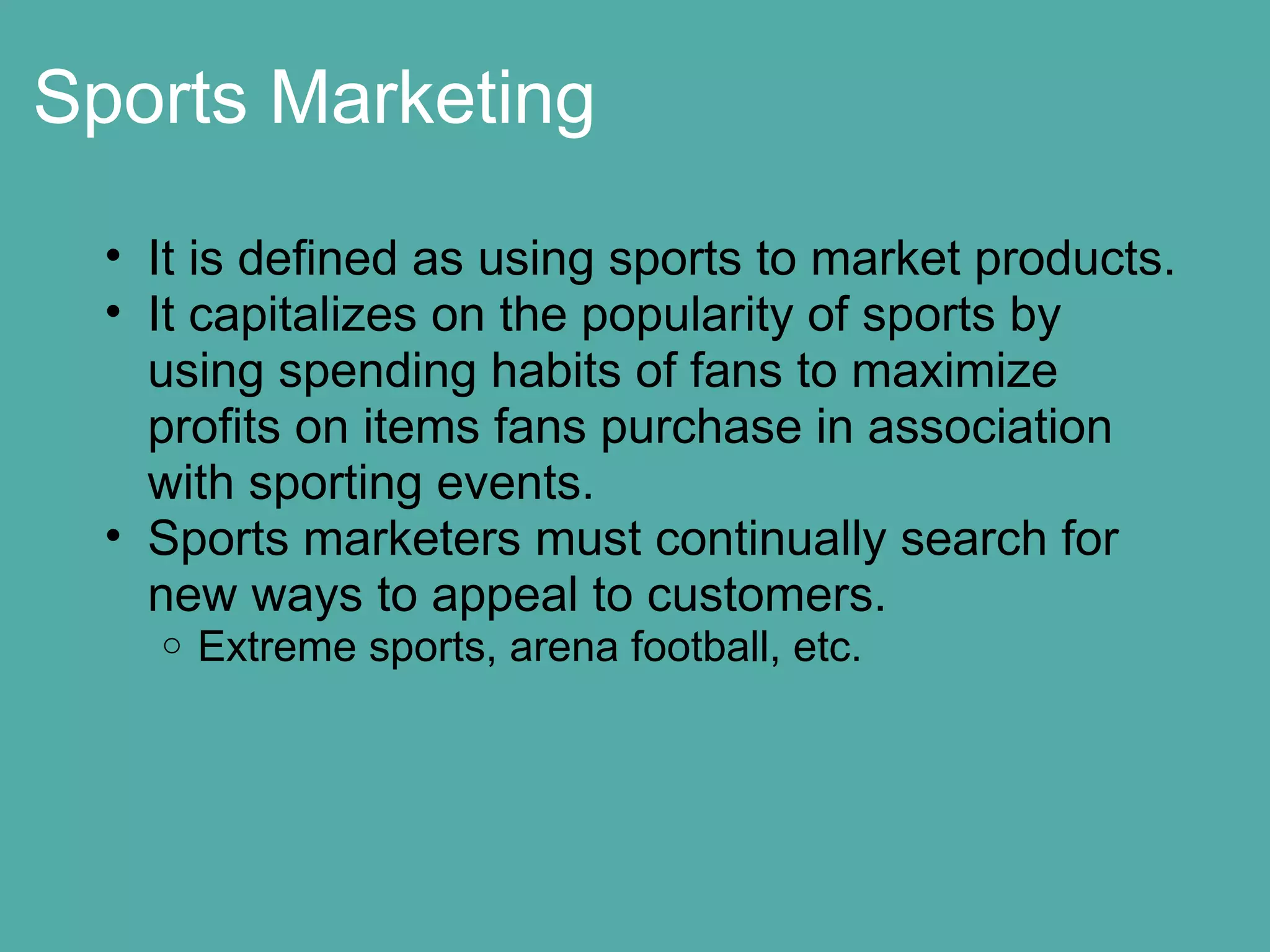 Sports and Entertainment Marketing | PPT