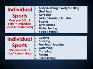 Sports and fitness | PPT