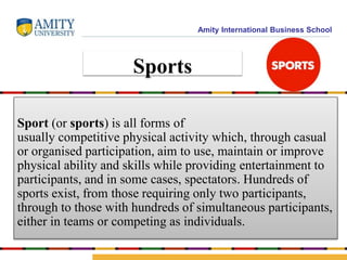 Sports and its benefits | PPTX