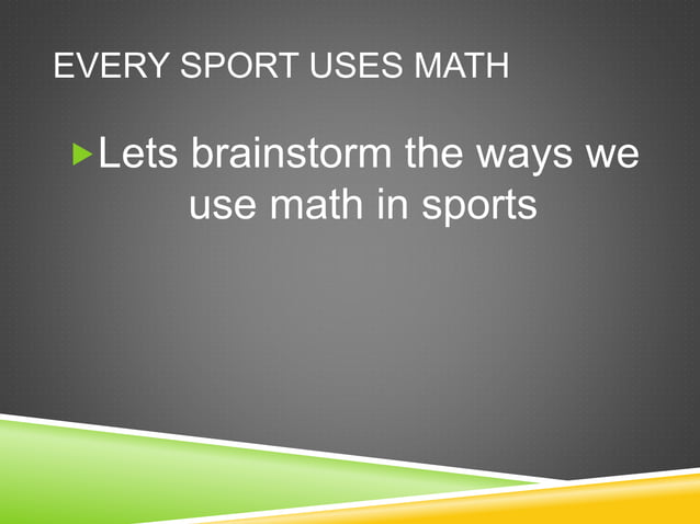 Sports and math | PPT