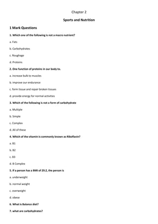 Sports and nutritions converted | PDF