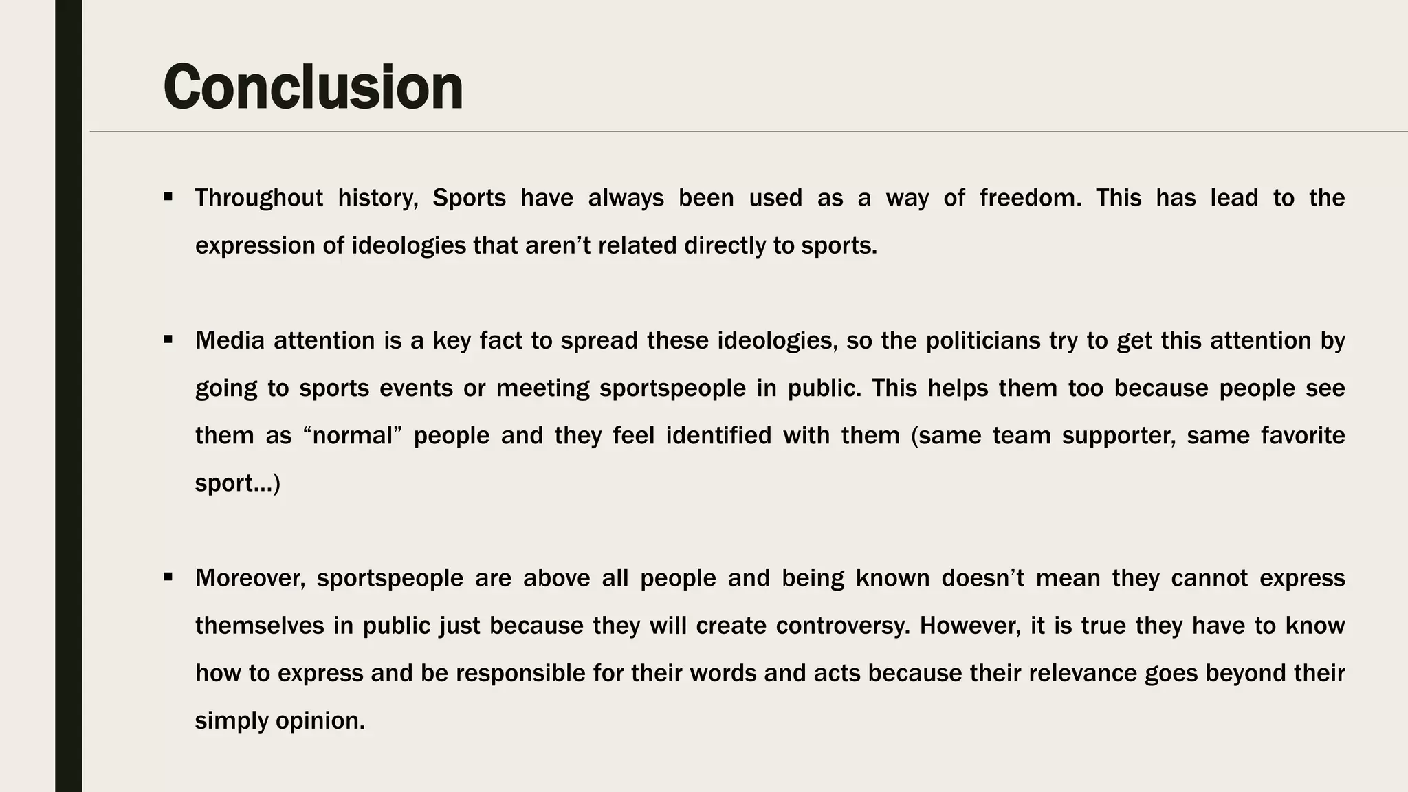 Sports and politics | PPTX
