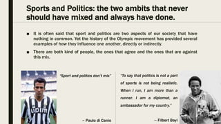 Sports and politics | PPTX